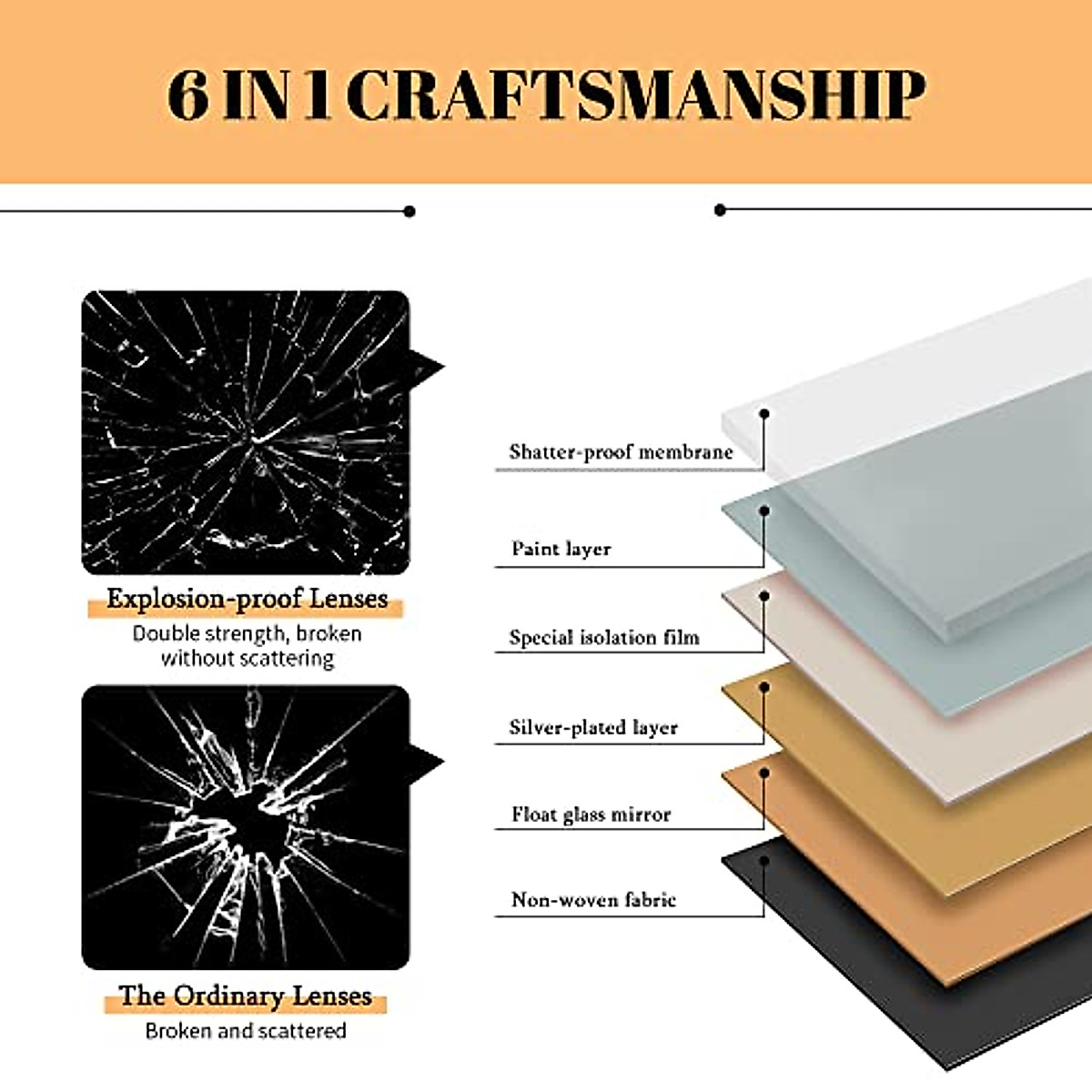 Beauty4U Full Length Mirror for Wall Full Body Mirror Wall Mounted Long Mirror Over The Door Mirror with Black Aluminum Alloy Simple Frame for Bedroom Living Room, 48”x 12”