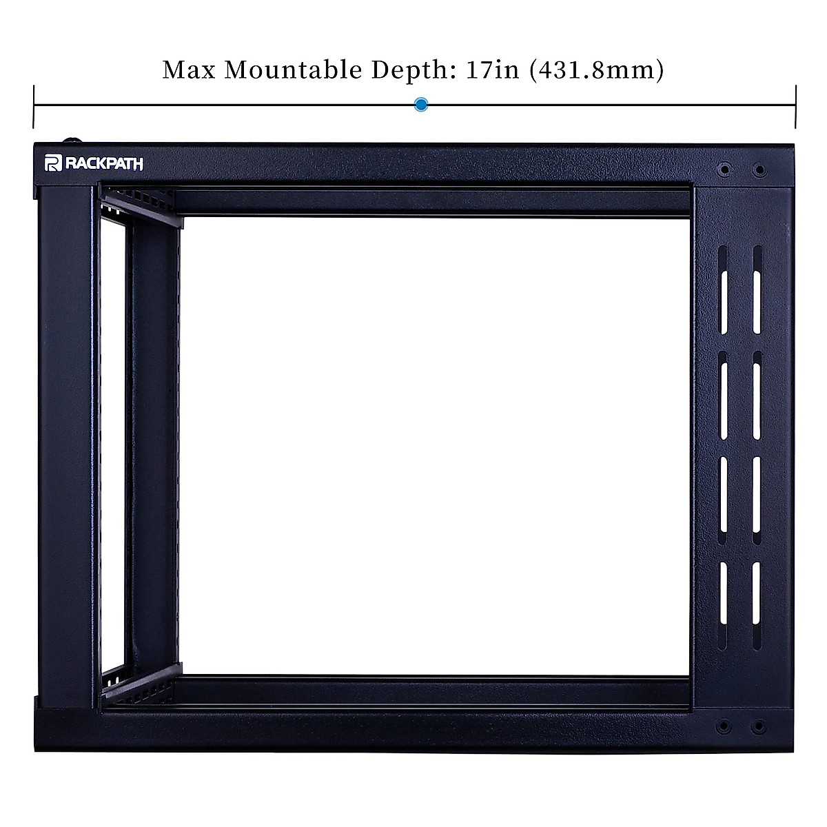 RackPath 6U Wall Mount Rack Open Frame 19in Server Equipment Rack Heavy Duty - 17in Depth