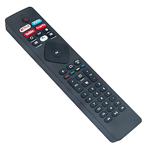 NH800UP URMT47CND0 RF402A-V14 Voice Remote Control Replacement Supports for Philips Android TV 5704 Series 5604 Series 5504 Series with Netflix Vudu YouTube Google Play Button