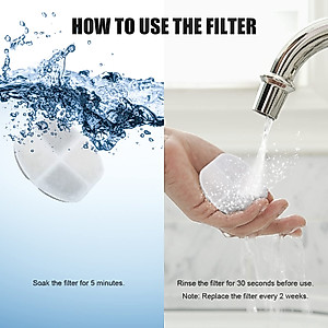 TIKAIT Cat Water Fountain Filter, 8 Pack Filters & Pre-Filter Sponges for 84oz/2.5L Automatic pet Water Dispenser, Water Bowl with Ultra-Quiet Smart Pump for Cats Dogs