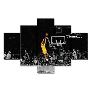 Large Canvas Art Prints Kobe Bryant's Game Winning Shot Picture Forever Legend Inspirational Art for Home Wall Decor, Black Mamba Posters for Men Boys Room Decorations for Bedroom, Office (60"W40"H)