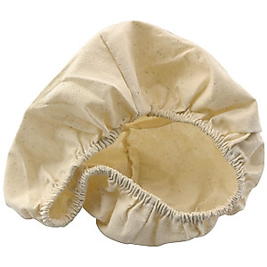 LQ Industrial 3pcs Round Bread Proofing Basket Cloth Liner 10" Rattan Baking Dough Basket Cover Natural Rattan Banneton Proofing Cloth