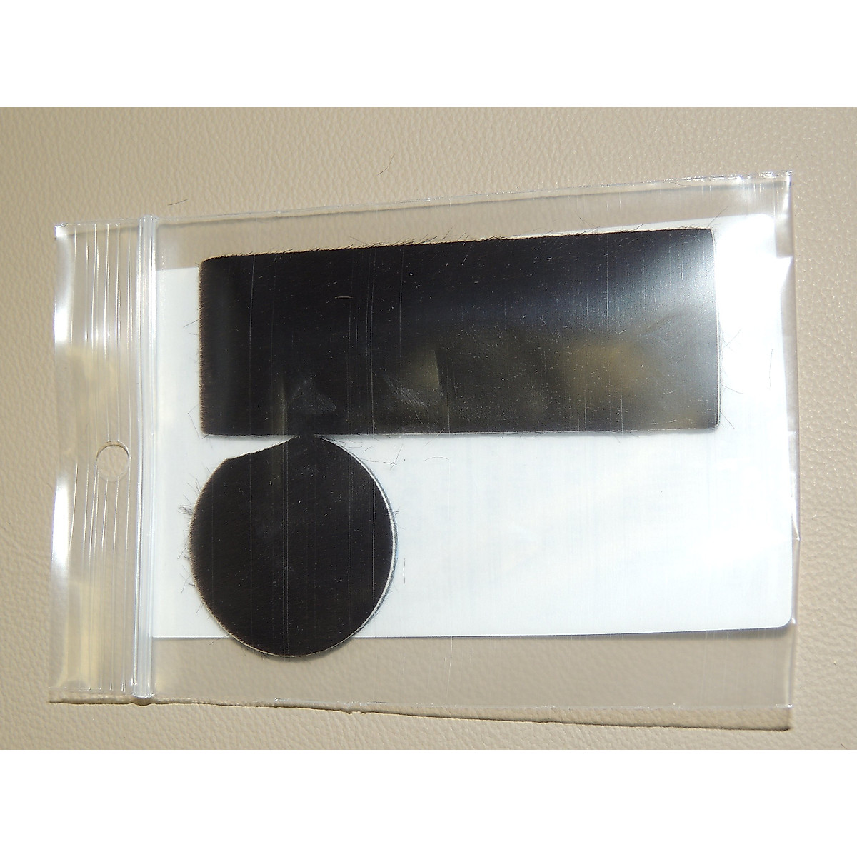 BLACK - 2 PC Calf Hair Archery ADHESIVE Traditional Arrow Rest & Round Style Plate - Recurve - Longbow (RIGHT HAND)