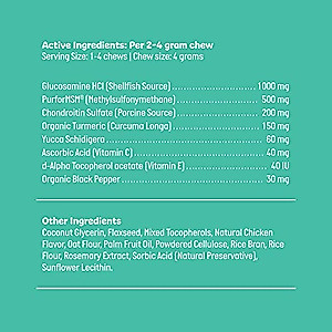 Glucosamine for Dogs Soft Chews 120 ct - Hip and Joint Supplement for Dogs with Chondroitin, Turmeric & MSM - Dog Joint Supplement + Vitamin E for Small, Large Breed & Senior Dogs Mobility Support