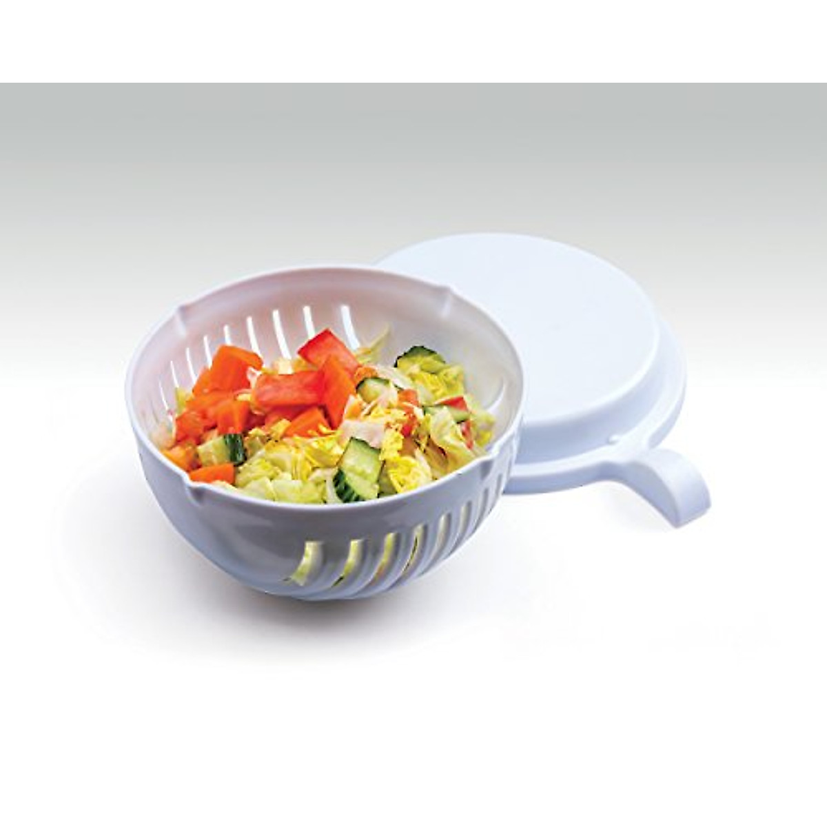 Innovative Living Salad Cutter Bowl, Upgraded Easy Salad Maker, Fast Fruit Vegetable Chopper for Fresh Veggies