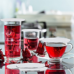 Stainless Steel Drink Covers Wine Glass Cover Mesh Ventilated Discs Keeps Debris Out Cup Covers Wine Glass Lid for Beverage Cover Outdoors Ventilation Reducing Splashing (8)