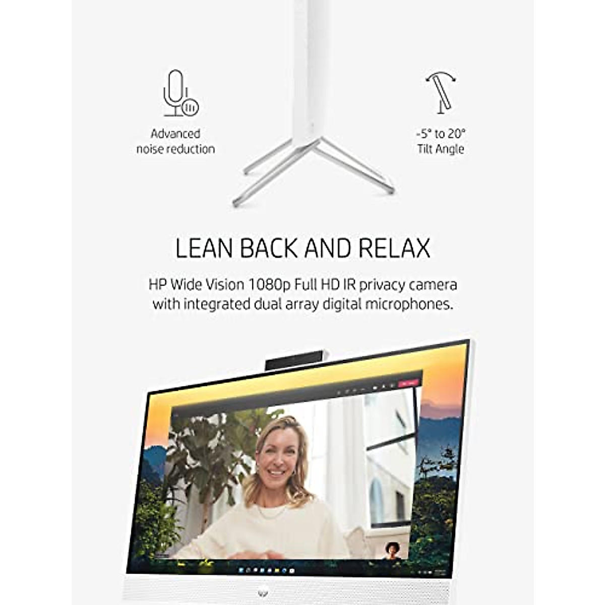 HP 24" All-in-One Desktop, AMD Ryzen 7 5700U, 16 GB, 256 GB SSD & 1 TB Hard Drive, Full HD IPS Touchscreen, Windows 11 Home, 4 USB Ports, Privacy Camera, Dual Mics, Keyboard & Mouse (24-cb0090, 2021)