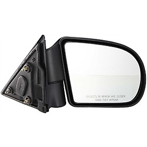 Kool-Vue Mirror Set of 2 Compatible with 1999-2004 Chevrolet S10, 1999-2005 Blazer, Fits 1999-2004 GMC Sonoma & 1999-2005 Jimmy Driver and Passenger Side Manual Folding, Textured Black, Manual Glass