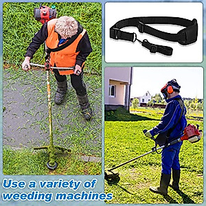 2 Pieces Shoulder Strap Trimmer Strap Adjustable Universal Leaf Blower Shoulder Harness Easy Release Strap String Trimmer Replacement Parts for Weeder, Leaf Blower, Multi Head System and All Types