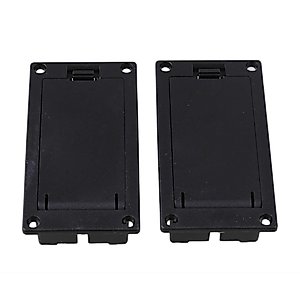BQLZR 1.50x0.87x2.83inch(WxHxL) 9v power Case Box Compartment Cover For Guitar Bass Pack of 2