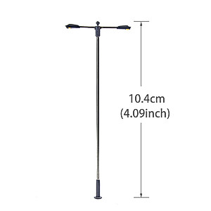 LQS12W 10pcs Model Railway Train Lamp Post Street Bright White Lights HO OO Scale LEDs New
