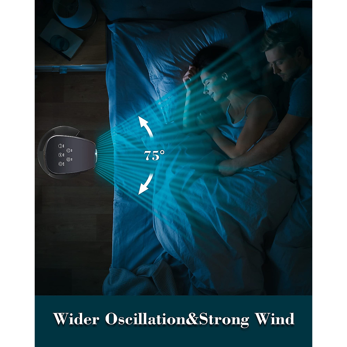 Uthfy Electric Standing Tower Fan,34'' Oscillating Tower Fan with Remote, Floor Fan for Bedroom Office and Home,Quiet Cooling Fan,Portable Bladeless Tower Fan with LED Display,Black