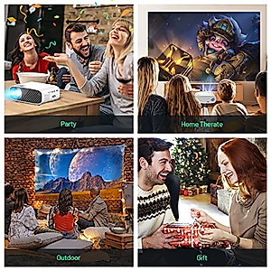 Mini Projector, ELEPHAS Portable Projector for iPhone, 7000L with Synchronize Smartphone Screen, Movie Projector with 1080P HD/200 Screen Support, Compatible with Android/iOS/TV Stick/HDMI/USB/SD