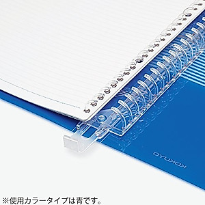 Kokuyo Campus Slide Binder with Transparent Stripes, Middle Type, B5, 26 Holes, Up to 100 Sheets, Light Blue, Japan Import (RU-P334NLB)