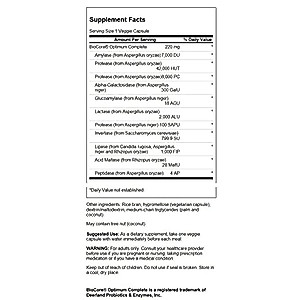 Swanson Biocore Optimum Complete Ultimate Full Spectrum Enzymes 90 Veg Capsules (4 Pack)