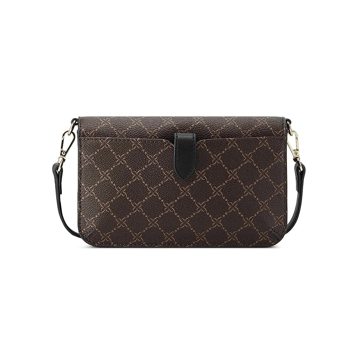 Nine West linnette Phone Wallet on a String, Brown Black Logo