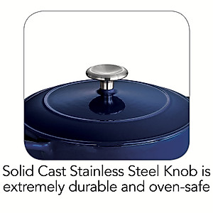 Tramontina Covered Saucier Enameled Cast Iron 3-Quart, Gradated Cobalt, 80131/071DS