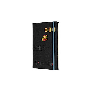 Moleskine Limited Edition Super Mario Notebook, Hard Cover, Large (5" x 8.25") Ruled/Lined, 240 Pages