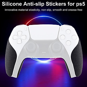 LICHIFIT Anti-slip Game Handle Grips Protective Sticker Removable Handle Silicone Skin Cover Non-slip Pads for PS5 Game Controller Protector