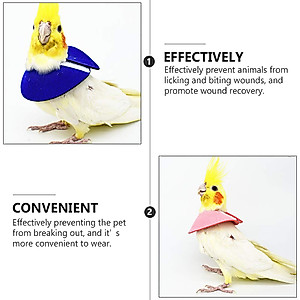 4pcs Bird Neck Collar Pet Recovery Neck Collar Bird Supplies Collar Parrot Neck Elizabeth Circle Pet Neck Collar Bird Collar Dog Neck Cone Korean Velvet Fur Collar Soft Collar