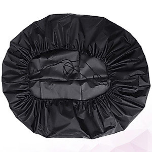 DOITOOL Outdoor Fire Pit Cover Round for Fire Pit 24 Inch, Heavy Duty Oxford Cloth Anti Full Coverage Patio Fire Pit Cover, Fireplace Cover with Drawstring Closure
