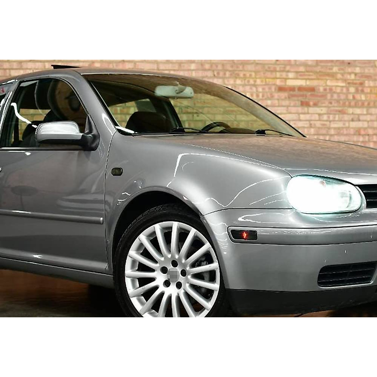 iJDMTOY Smoked Lens Amber Full LED Front Side Marker Light Kit Compatible With Volkswagen MK4 Jetta GTI R32 Beetle etc., Powered by 15-SMD LED, Replace OEM Sidemarker Lamps