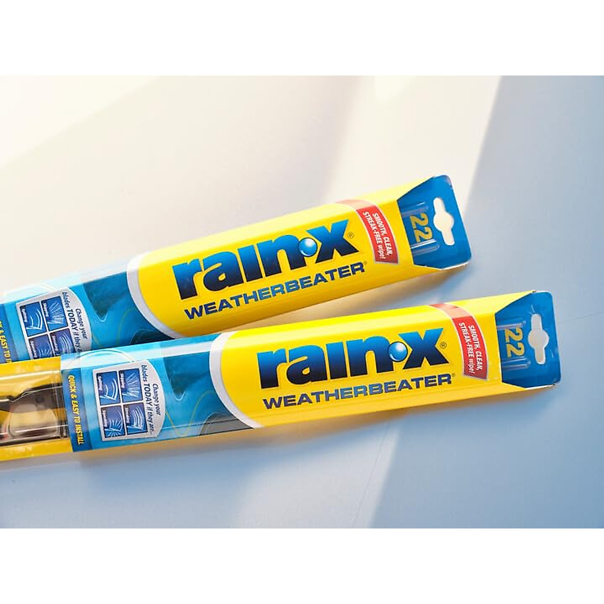 Rain-X 820149 WeatherBeater Wiper Blades, 22" Windshield Wipers (Pack of 2), Automotive Replacement Windshield Wiper Blades That Meet Or Exceed OEM Quality And Durability