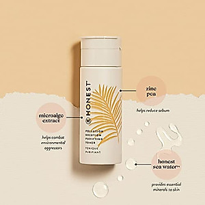 Honest Beauty Pollution Solution Purifying Toner with Zinc PCA | Alcohol-free Toner + EWG Certified + Vegan + Cruelty free | 4 fl. oz.