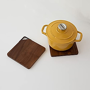 Trivets for Hot Pots and Pans, 2 Pack, North American Black Walnut Wood, Coaster, Heat Resistant Surface and Countertop Protection for Kitchen and Dining Room, Decorative Hot Dish Holder