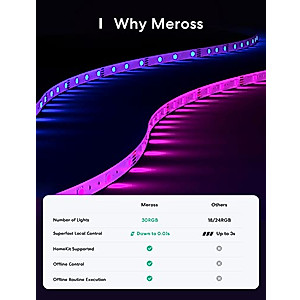 Smart LED Strip Lights, 16.4ft WiFi LED Strip Work with Apple HomeKit, Alexa, Google Home and SmartThings, Color Changing Lights Strip for Bedroom, Living Room, Kitchen