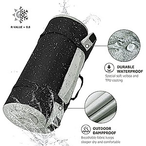 Willpo CertiPUR-US Memory Foam Camping Mattress Portable Sleeping Pad Guest Floor Bed Lightweight Outdoor Tent Mattress with Waterproof Cover & Travel Bag-Kid, Grey