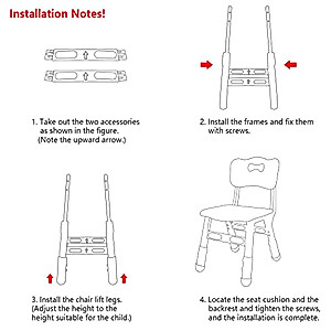 Adjustable Kid Chairs Indoor 3 Level Adjustable Suitable for Children Age 2-6. Maximum Load-Bearing 220LBS Suitable for Family Classroom and Nursery Child Seat Set (2-Pack-Grey)