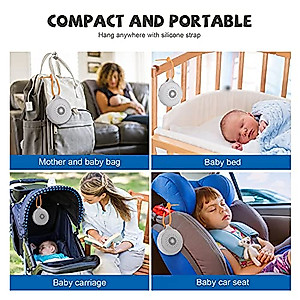 Portable Sound Machine, White Noise Machine with Night Light for Baby & Adults by COMSYNC, Sleep Soothers with 12 Soothing Sounds for Stroller or Car Seat, Rechargeable, Child Lock & Timer