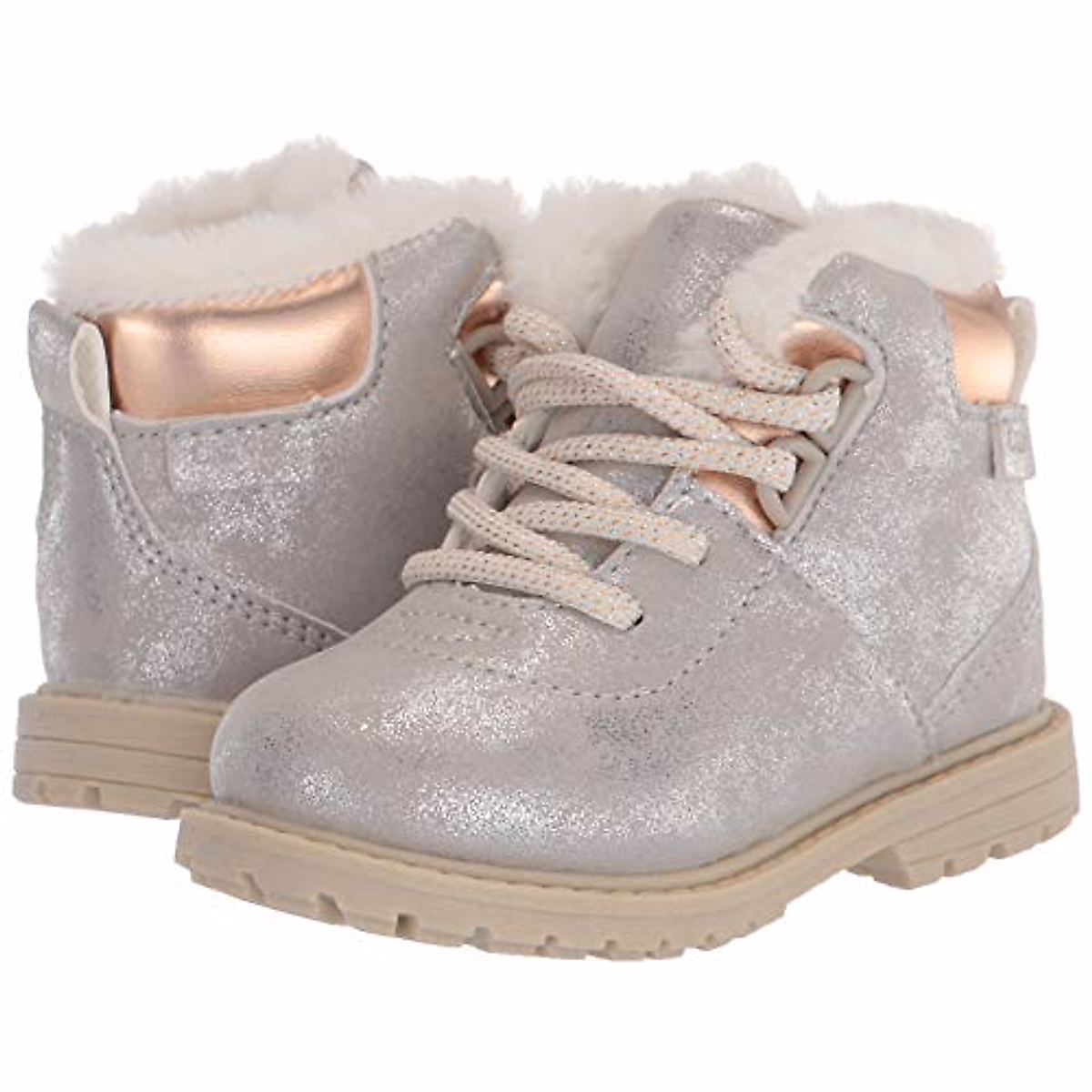 OshKosh B'Gosh girls Fashion Boot, Ivory, 4 Toddler US