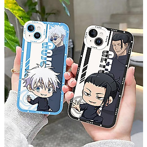 Jujutsu Phone Case Multi-Model Suitable for iPhone 15/14/13/12/11/XS/XR Kaisen Phone Protective Cover, Free Keychain (Fushiguro Toji,iPhone 13 Pro Max)