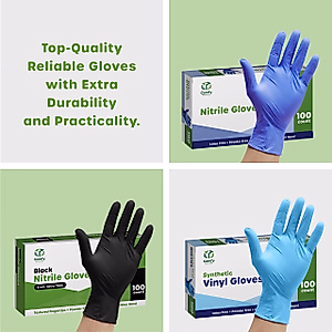 Comfy Package [100 Count Disposable Vinyl Gloves, Powder Free, Latex Free, Clear Gloves for Cooking and cleaning - Large