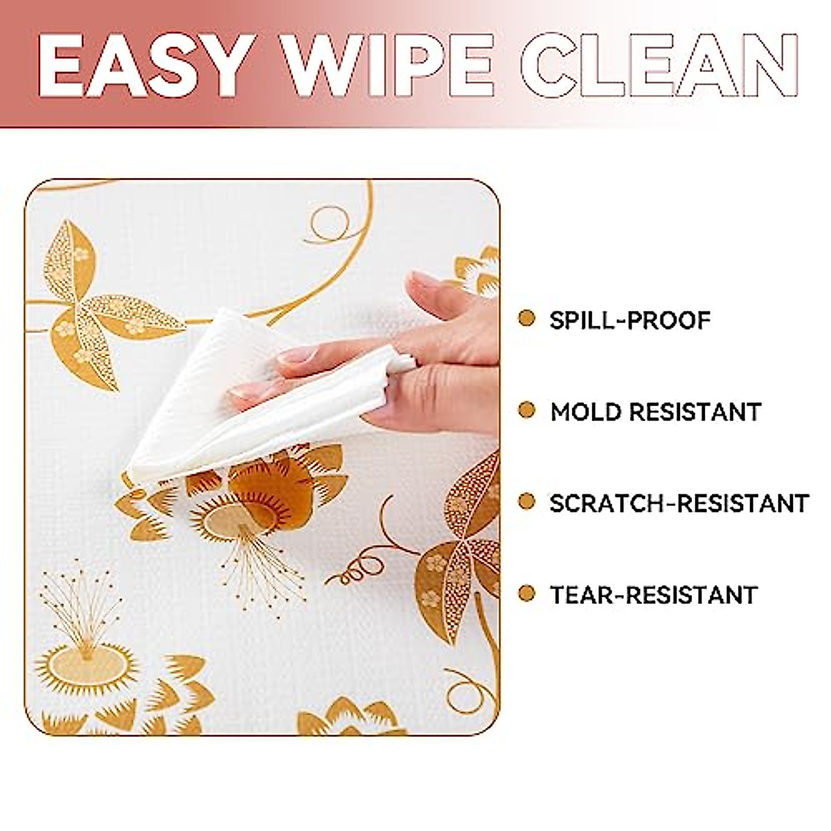 RAY STAR Shelf Liner, 12 Inch x 10 Feet Non Adhesive Golden Leaves Floral Cabinet Liner for Pantry Drawer Vanity, Strong Grip Non Slip Waterproof, Shelf Liners for Kitchen Cabinets Organization