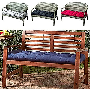 Indoor/Outdoor Bench Cushion,Swing Cushion,Garden Bench Cushion,Soft Thick and Comfy Swing Chair Replacement Seat Pads Cushion Pillow for Lounger Garden Furniture Patio Metal Wooden Bench (A/Black)