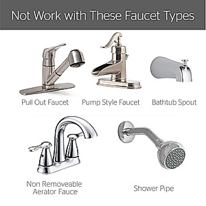 Eyewash Station with Covers, Faucet Mounted Eyewash Station Sink Attachment, Continuous Flow, First AID Emergency Eye Flush Shower for Sink, 100% ANSl Z358 Standard