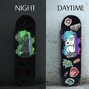 VINYL FROG Glow in The Dark Opal Adhesive Vinyl, 12" x6ft Opal White Iridescent Craft Vinyl Green Luminous Fluorescent Holographic Vinyl for Decals, Cars, Bikes, Motorcycles, Helmets, Mailbox