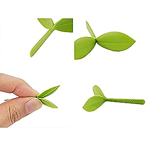 1Pcs Sprout Bookmark, Creative Mini Silicone Grass Buds Bookmarks Practical Little Leaves Bookmark for Bookworm Book Lovers Reading(Pink)