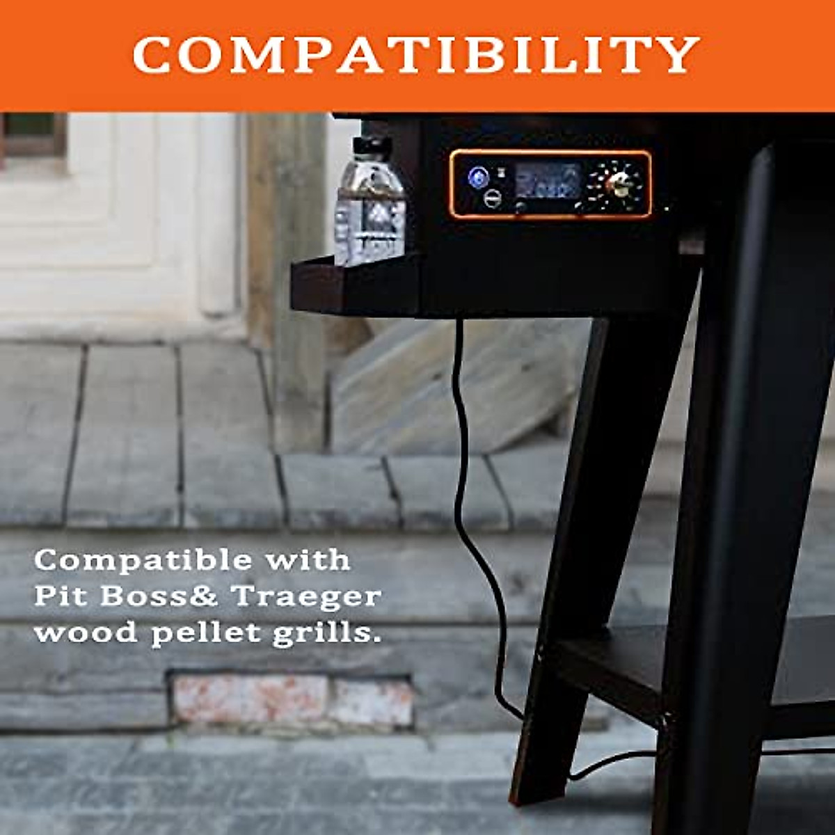 Replacement Barbecue Power Cord, Compatible with Pit Boss& Traeger Wood Pellet Grills, 6 Feet Smoker Grill Power Cord 12