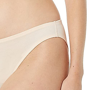 Amazon Aware Women's Super Soft Cotton Bikini Brief Underwear, Pack of 2, Pale Peach, Large
