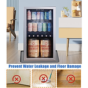 Mini Fridge Mat, 24''x24'' X0.8'' Mini Fridge Drip Trays Mat for Carpet Floor, Under Refrigerator Mat AC Conditioner Drip Pan, Silicone Mat for Refrigerators, Washing Machines, Dryers, Wine Coolers