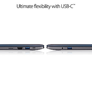 ASUS VivoBook L203MA Ultra-Thin Laptop, Intel Celeron N4000 Processor, 4GB LPDDR4, 64GB eMMC, 11.6” HD, USB-C, Windows 10 in S Mode (Switchable to Pro), L203MA-DS04, One Year of Microsoft Office 365