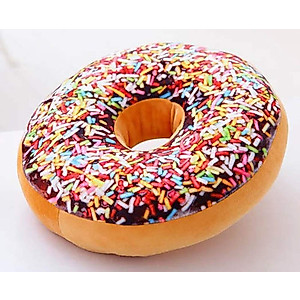 Wemi TIPINOICE Large Doughnut Throw Pillow Soft Novelty Doughnut Shaped Ring Plush Cushion Pillow 40cm