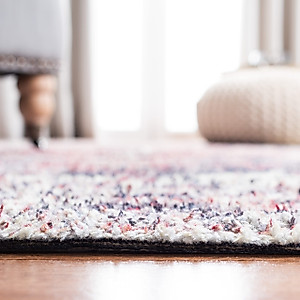 SAFAVIEH Classic Vintage Collection Area Rug - 5' x 8', Red & Blue, Handmade Oriental Medallion Distressed, Ideal for High Traffic Areas in Living Room, Bedroom (CLV203Q)