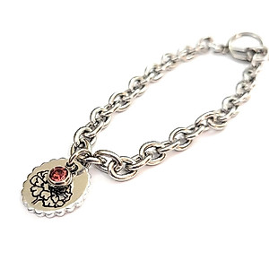 October Birthstone Marigold Flower Charm Bracelet with Birth Month Simple Dainty Gift for Her Mom Daughter