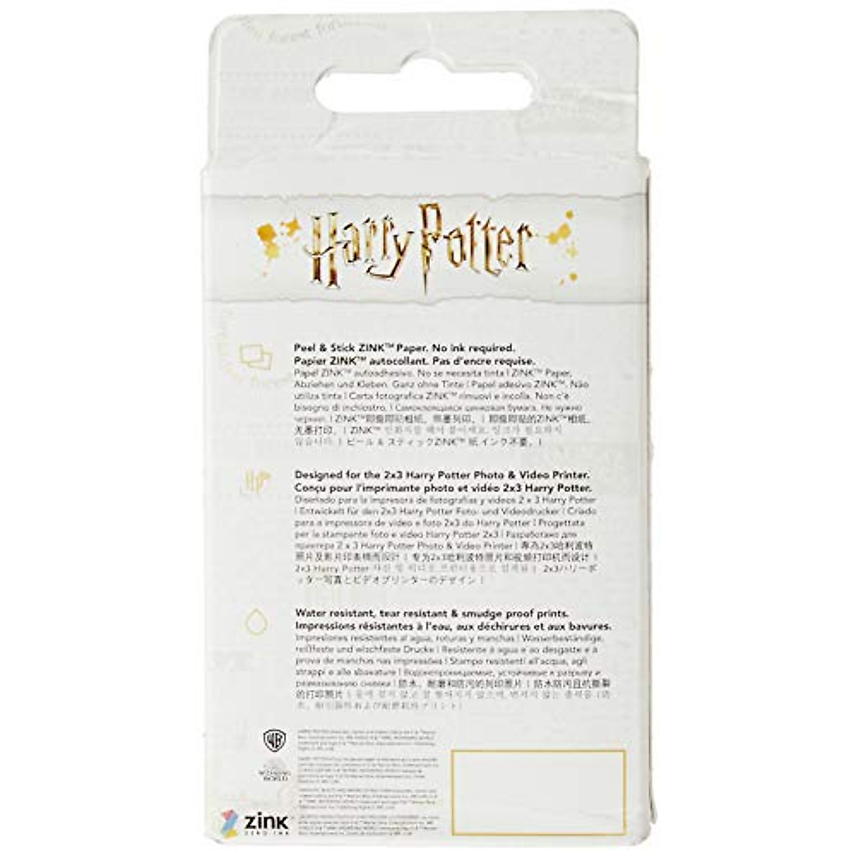 Lifeprint PH50 Harry Potter Magic Photo and Video Printer Sticky Backed Film – 40 Pack, White