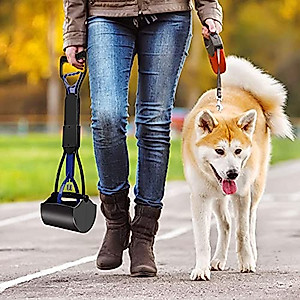 UPSKY Pet Pooper Scooper for Dogs, Foldable Dog Pooper Scooper with Long Handle, Pooper Scooper with bag, Durable Spring and Premium Materials, Pet Waste Pick Up for Grass, Dirt, Gravel